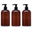 16 oz. Refillable Plastic Shampoo, Conditioner, Wash Shower Bottles wi ...