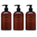 16 oz. Refillable Plastic Shampoo, Conditioner, Wash Shower Bottles wi ...