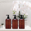 16 oz. Refillable Plastic Shampoo, Conditioner, Wash Shower Bottles wi ...